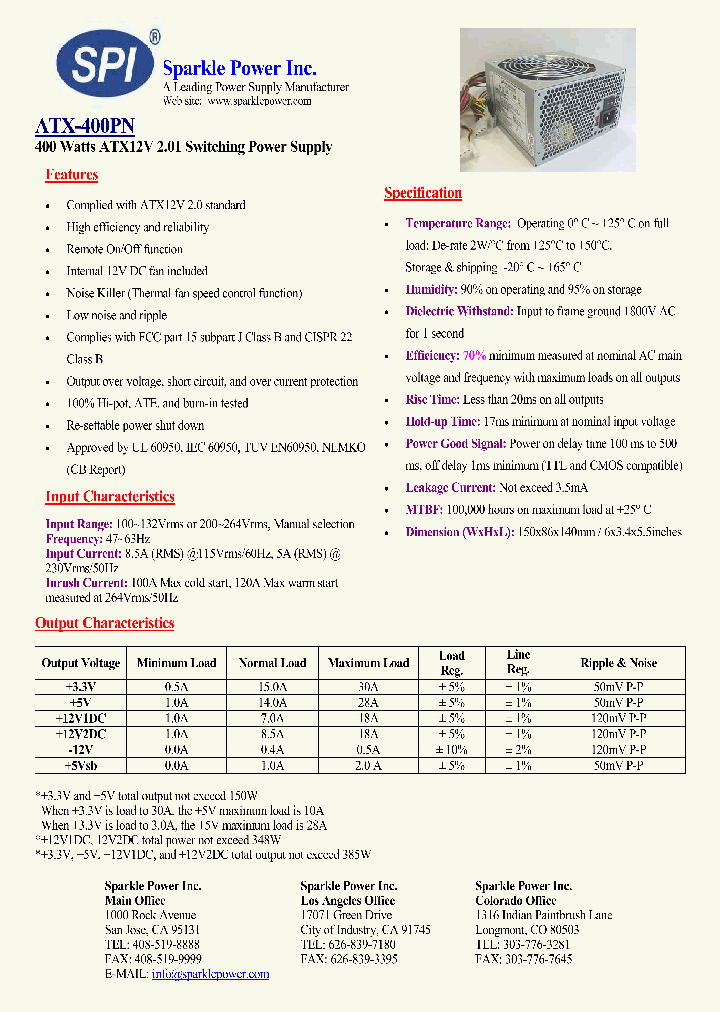 ATX-400PN_4451358.PDF Datasheet Download --- IC-ON-LINE