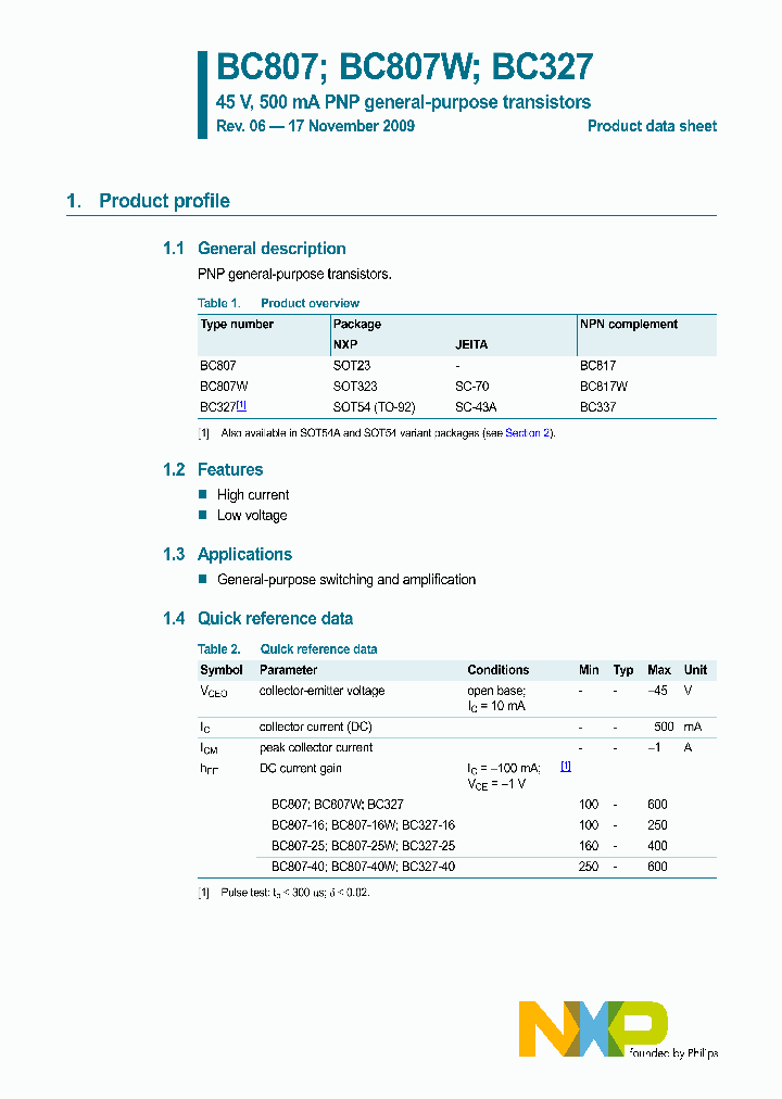 BC807_4584995.PDF Datasheet Download --- IC-ON-LINE