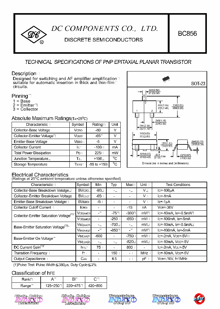 BC856_4579869.PDF Datasheet Download --- IC-ON-LINE
