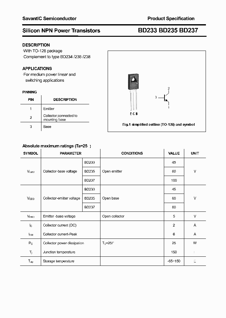 BD237_4377452.PDF Datasheet Download --- IC-ON-LINE