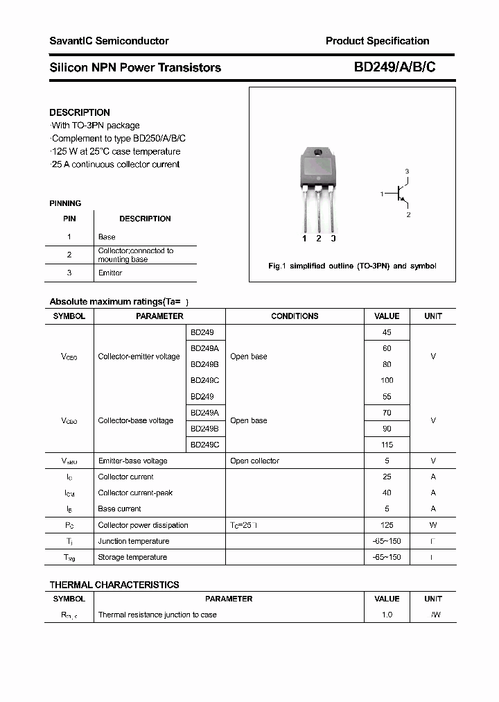 BD249_4718440.PDF Datasheet Download --- IC-ON-LINE