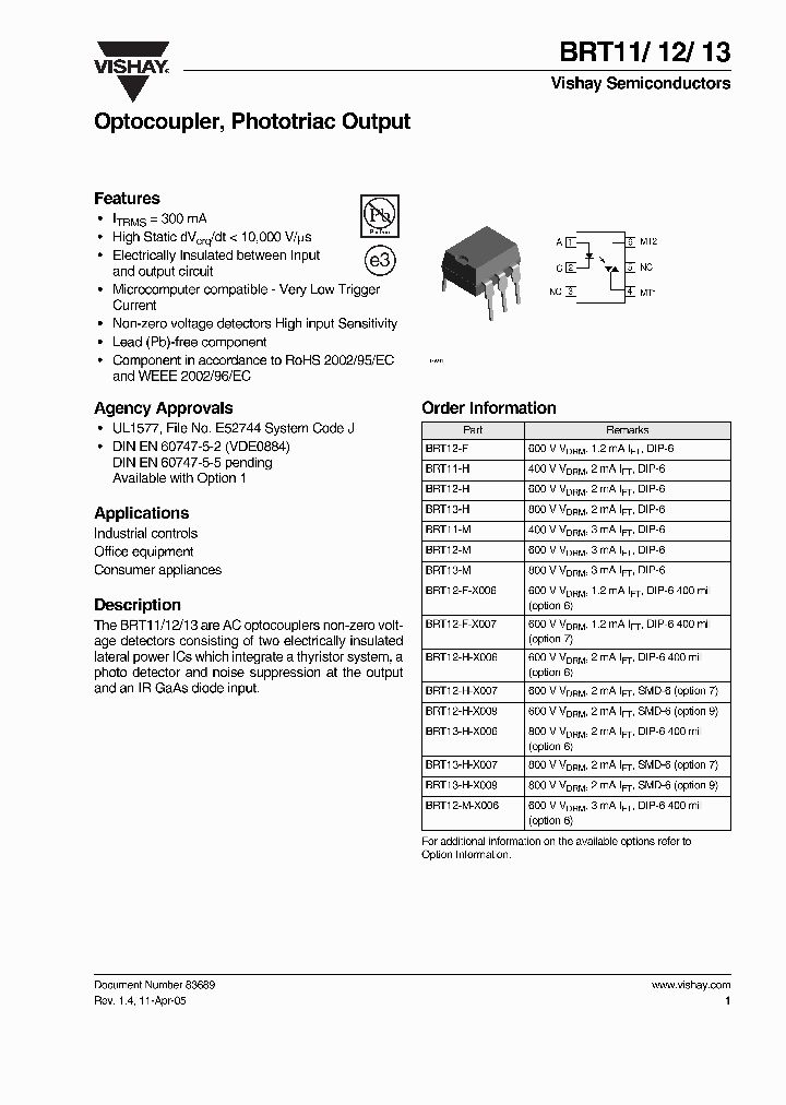 BRT13-H_4277630.PDF Datasheet Download --- IC-ON-LINE