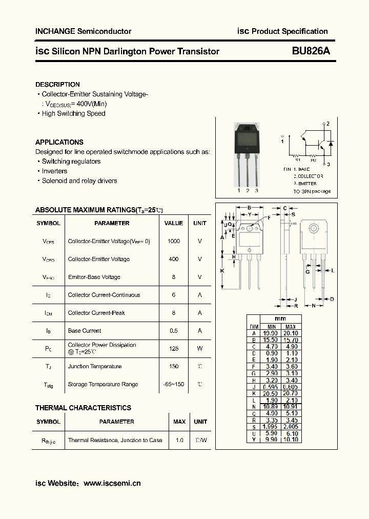 BU826A_4330867.PDF Datasheet Download --- IC-ON-LINE