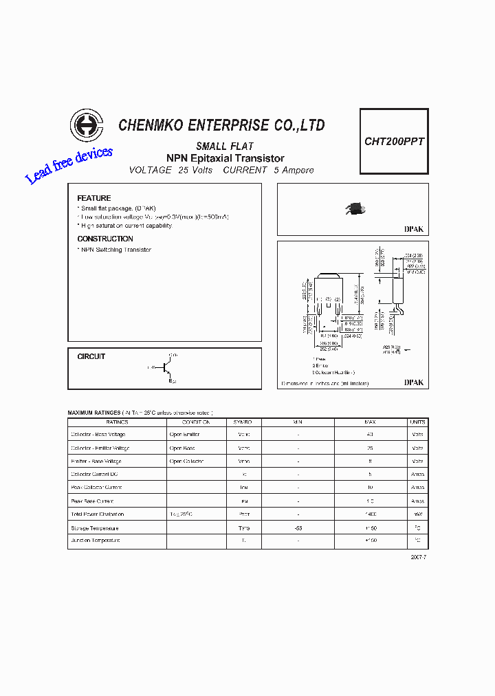 CHT200PPT_4530621.PDF Datasheet Download --- IC-ON-LINE