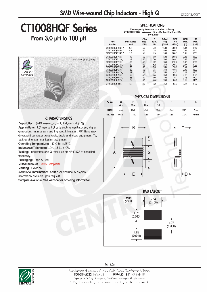 CT1008HQF_4462056.PDF Datasheet Download --- IC-ON-LINE