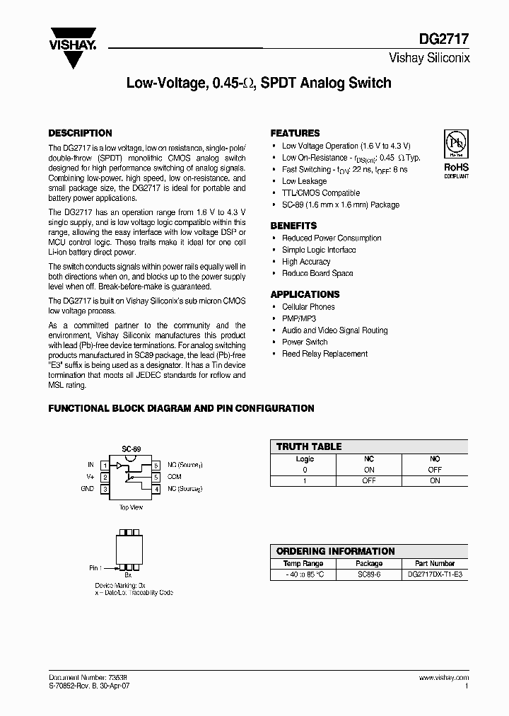 DG2717_4264939.PDF Datasheet Download --- IC-ON-LINE