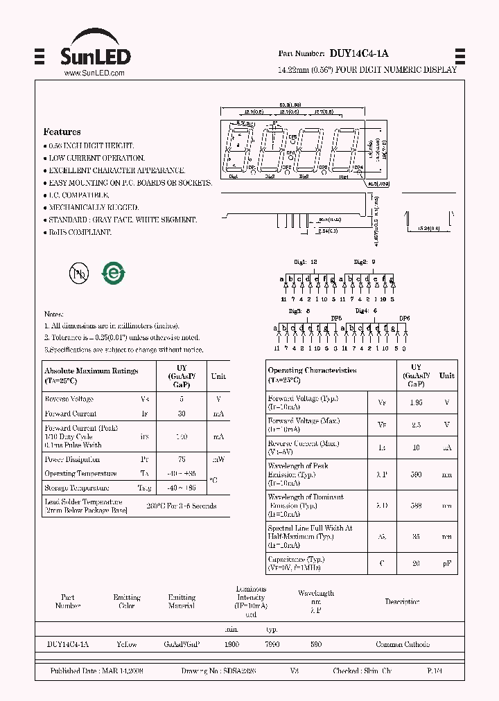 DUY14C4-1A_4789855.PDF Datasheet Download --- IC-ON-LINE