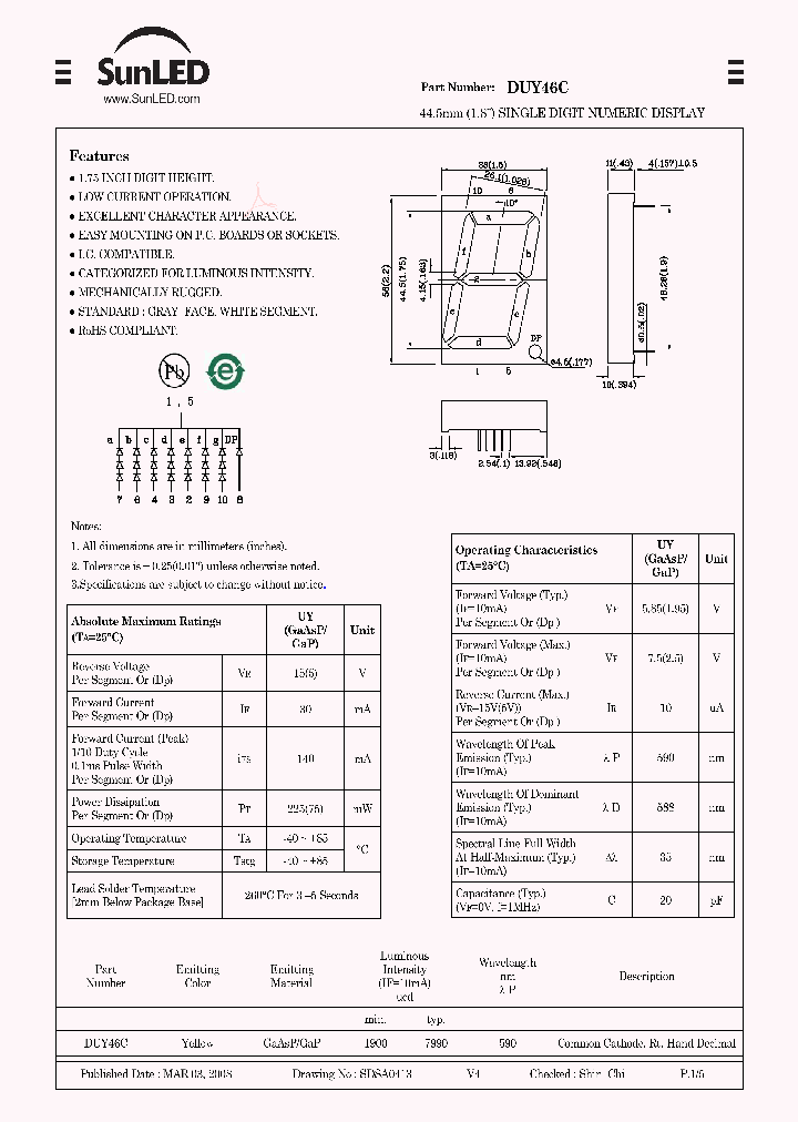 DUY46C_4252387.PDF Datasheet Download --- IC-ON-LINE