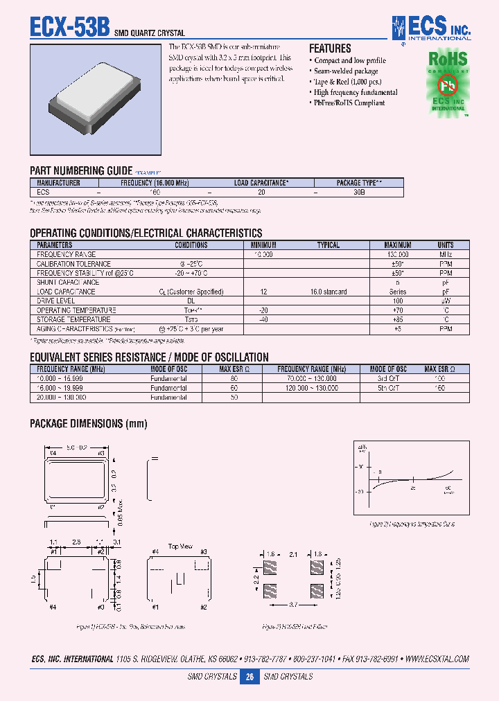 ECS-160-20-30B_4591206.PDF Datasheet Download --- IC-ON-LINE