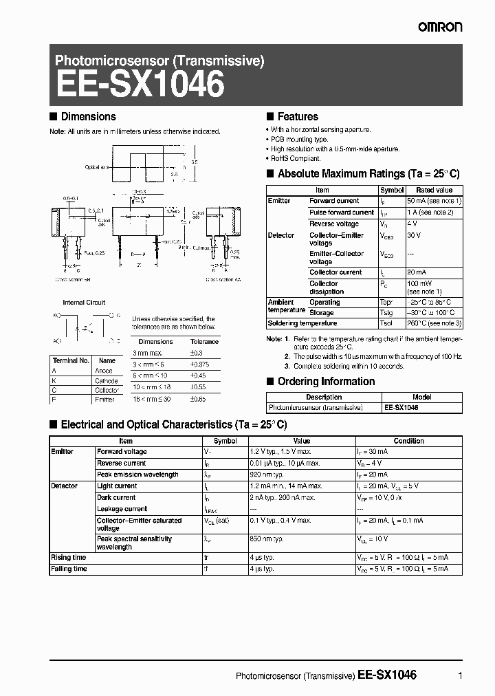EE-SX1046_4547359.PDF Datasheet Download --- IC-ON-LINE