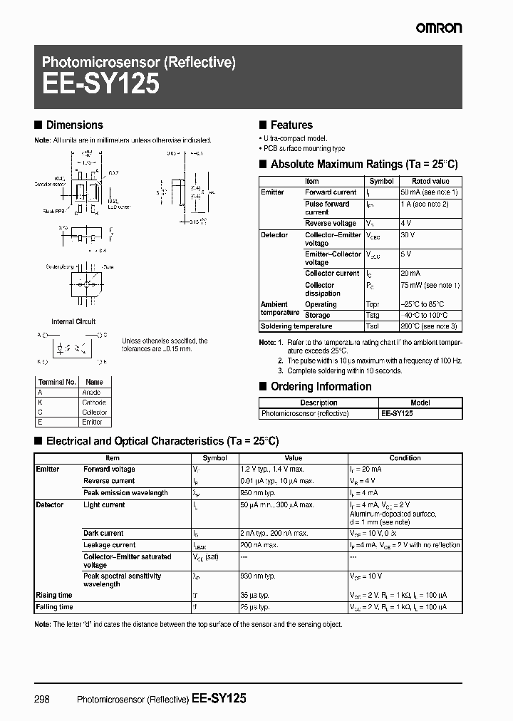 EE-SY125_4842895.PDF Datasheet Download --- IC-ON-LINE