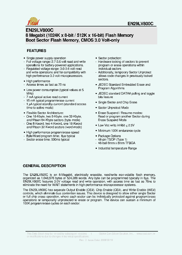 EN29LV800CB-70TI_4493796.PDF Datasheet Download --- IC-ON-LINE