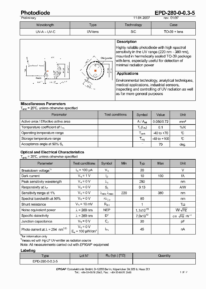 EPD-280-0-03-5_4879029.PDF Datasheet Download --- IC-ON-LINE