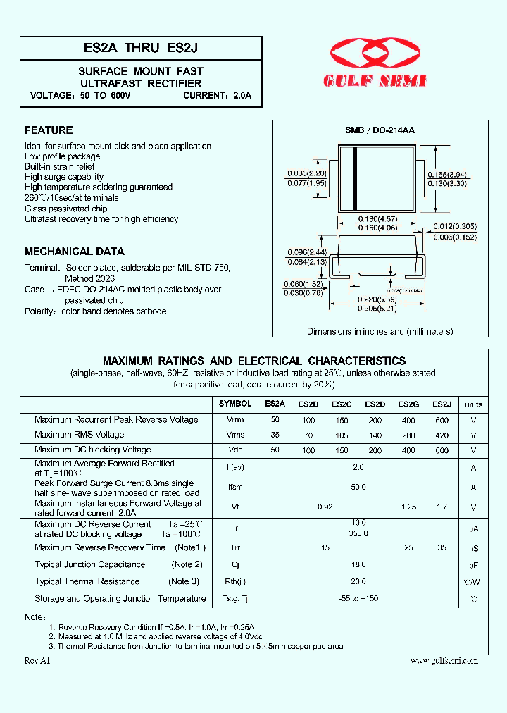 ES2A_4618856.PDF Datasheet Download --- IC-ON-LINE