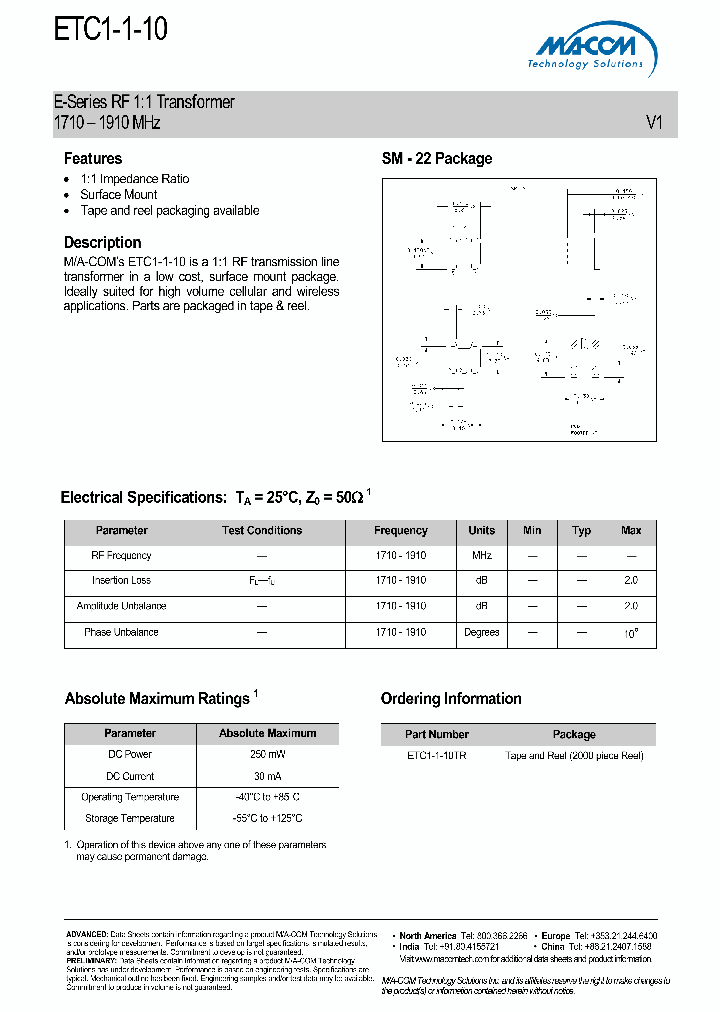ETC1-1-10_4524702.PDF Datasheet Download --- IC-ON-LINE