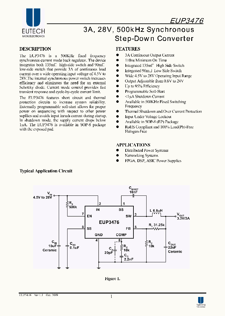 EUP3476_4554265.PDF Datasheet Download --- IC-ON-LINE