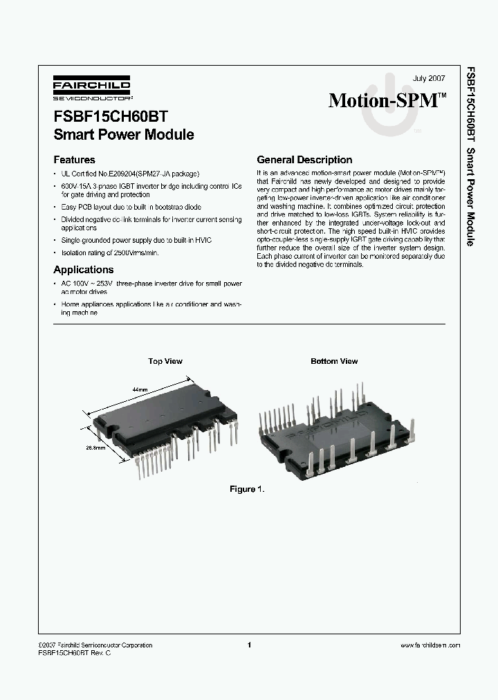 FSBF15CH60BT_4305286.PDF Datasheet Download --- IC-ON-LINE