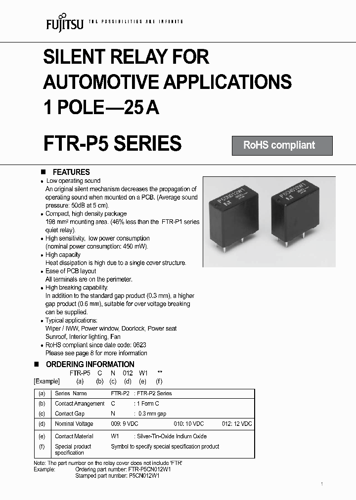 FTR-P5CN009W1_4673312.PDF Datasheet Download --- IC-ON-LINE