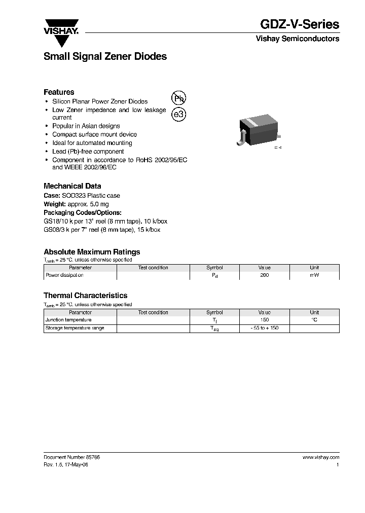 GDZ6V2B-V_4473830.PDF Datasheet Download --- IC-ON-LINE