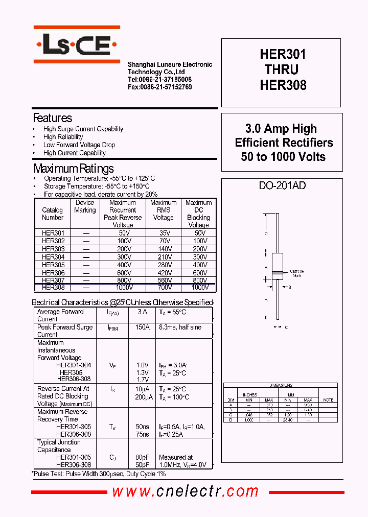 HER303_4563776.PDF Datasheet Download --- IC-ON-LINE