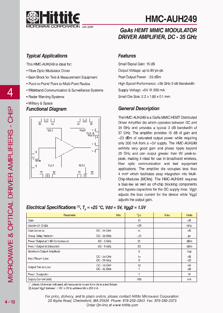 HMC-AUH249_4733400.PDF Datasheet Download --- IC-ON-LINE