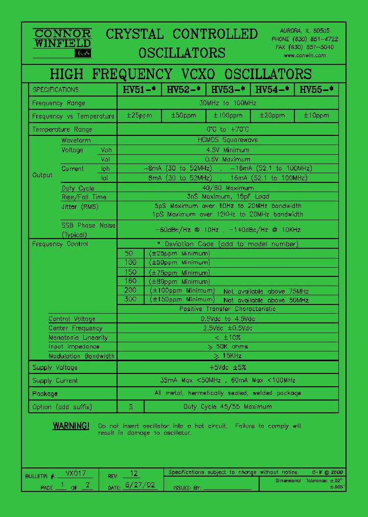 HV51-54300_4596280.PDF Datasheet Download --- IC-ON-LINE