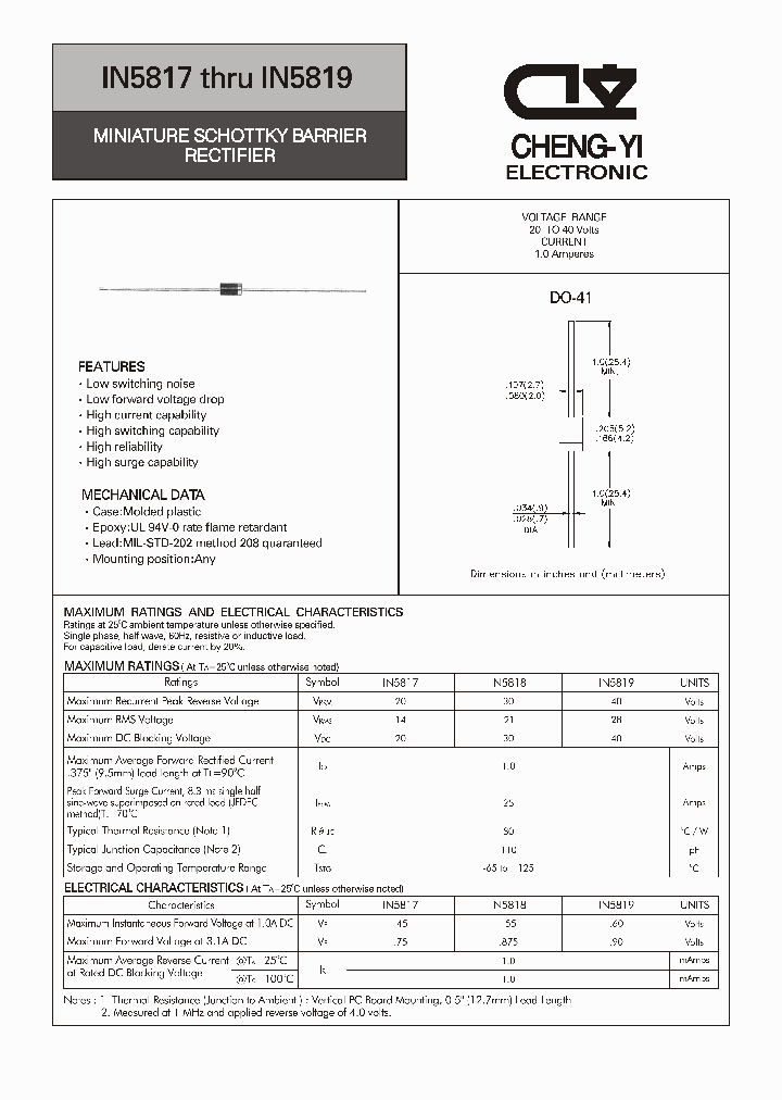 IN5817_4547164.PDF Datasheet Download --- IC-ON-LINE
