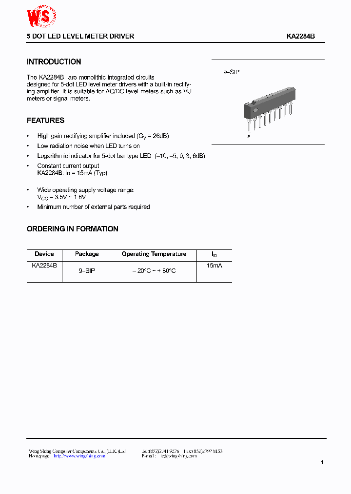 KA2284B_4316924.PDF Datasheet Download --- IC-ON-LINE