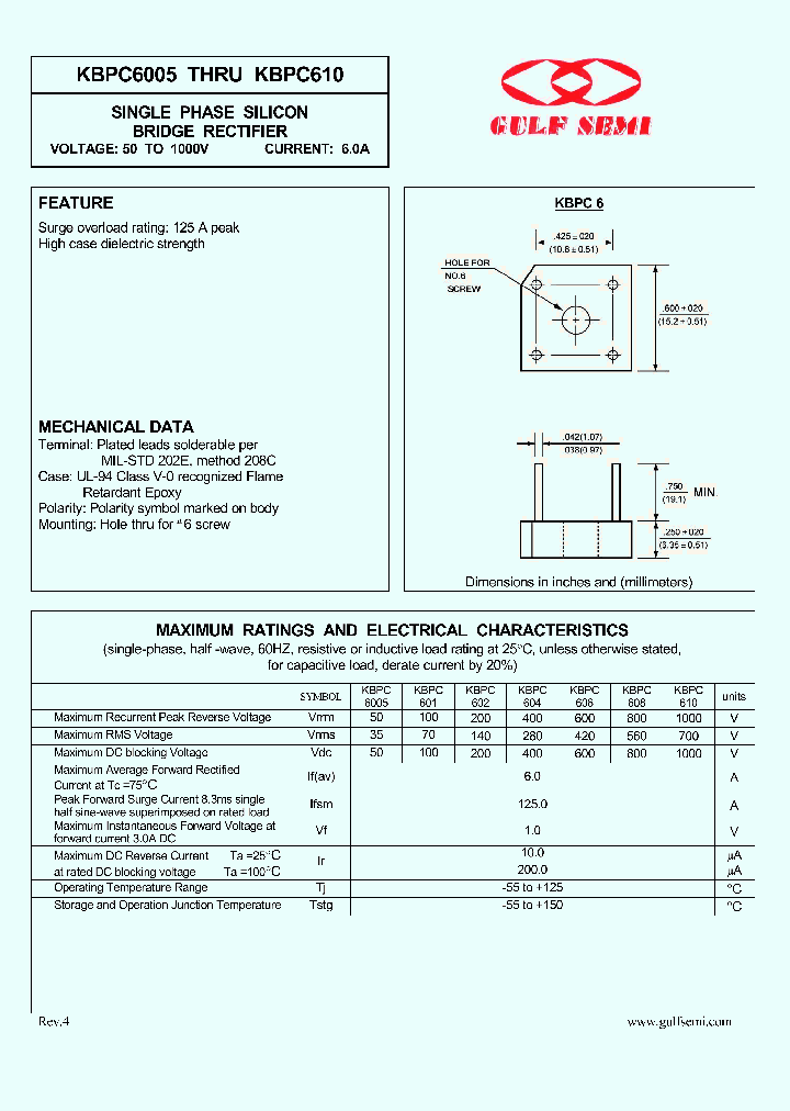 KBPC6005_4848659.PDF Datasheet Download --- IC-ON-LINE