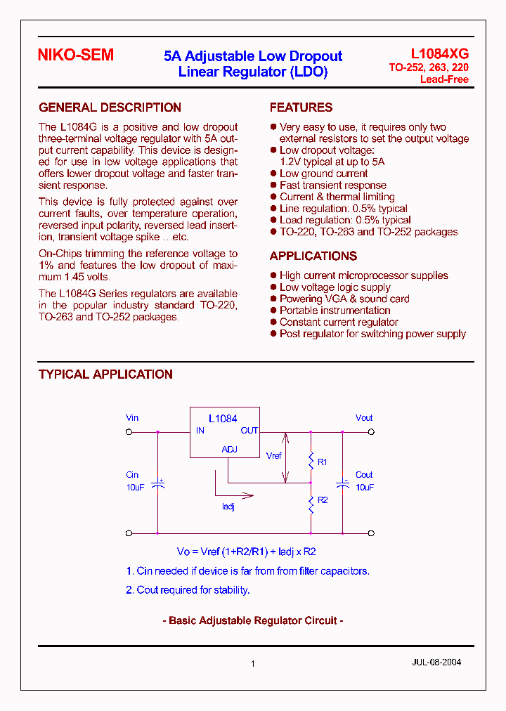 L1084XG_4490140.PDF Datasheet Download --- IC-ON-LINE