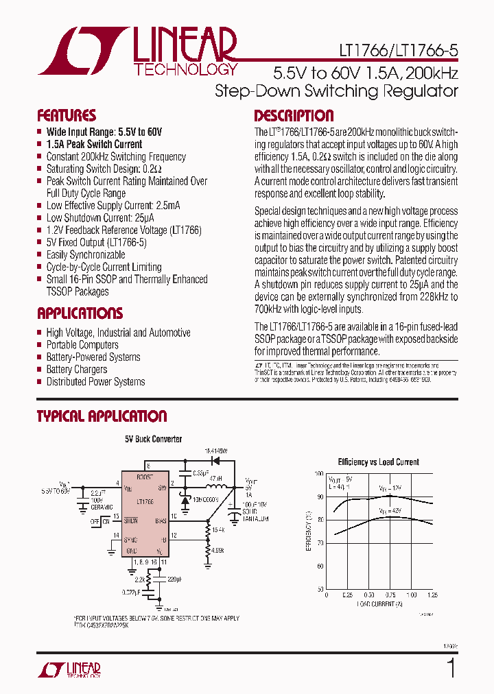 LT1766EFE-5-PBF_4568646.PDF Datasheet Download --- IC-ON-LINE