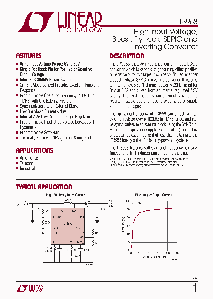LT3958_4573877.PDF Datasheet Download --- IC-ON-LINE