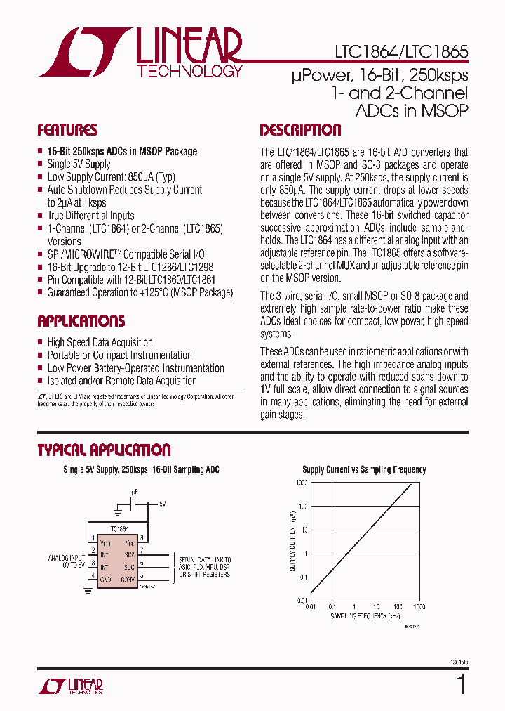 LTC1864IS8-PBF_4653938.PDF Datasheet Download --- IC-ON-LINE