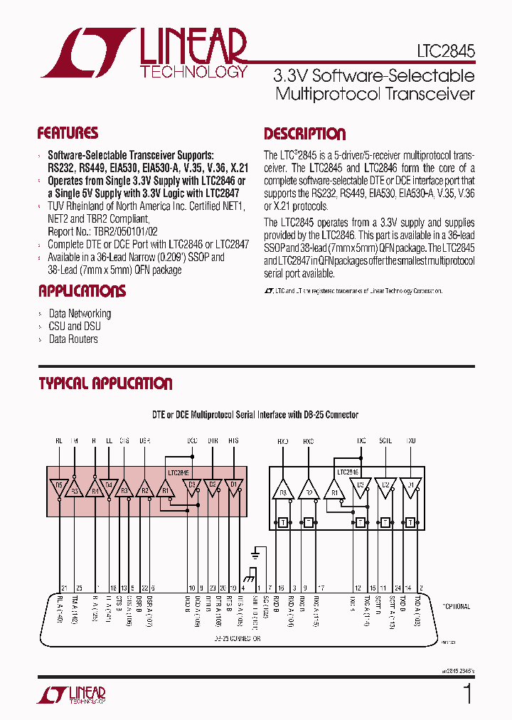 LTC2845IUHF_4368149.PDF Datasheet Download --- IC-ON-LINE