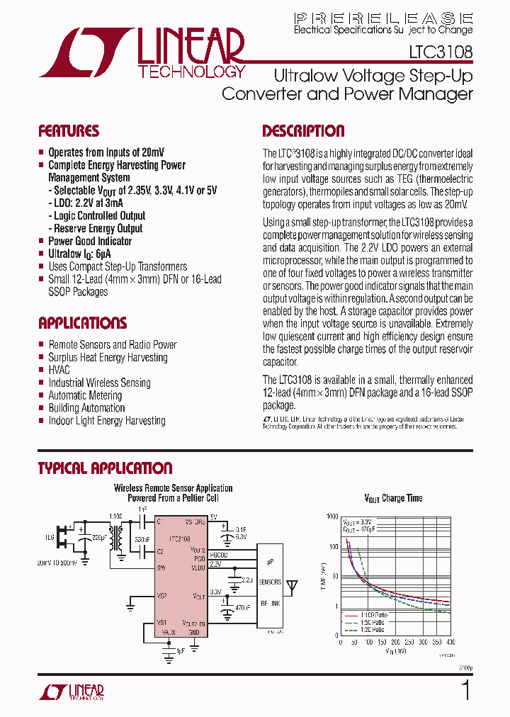 LTC3108_4551627.PDF Datasheet Download --- IC-ON-LINE