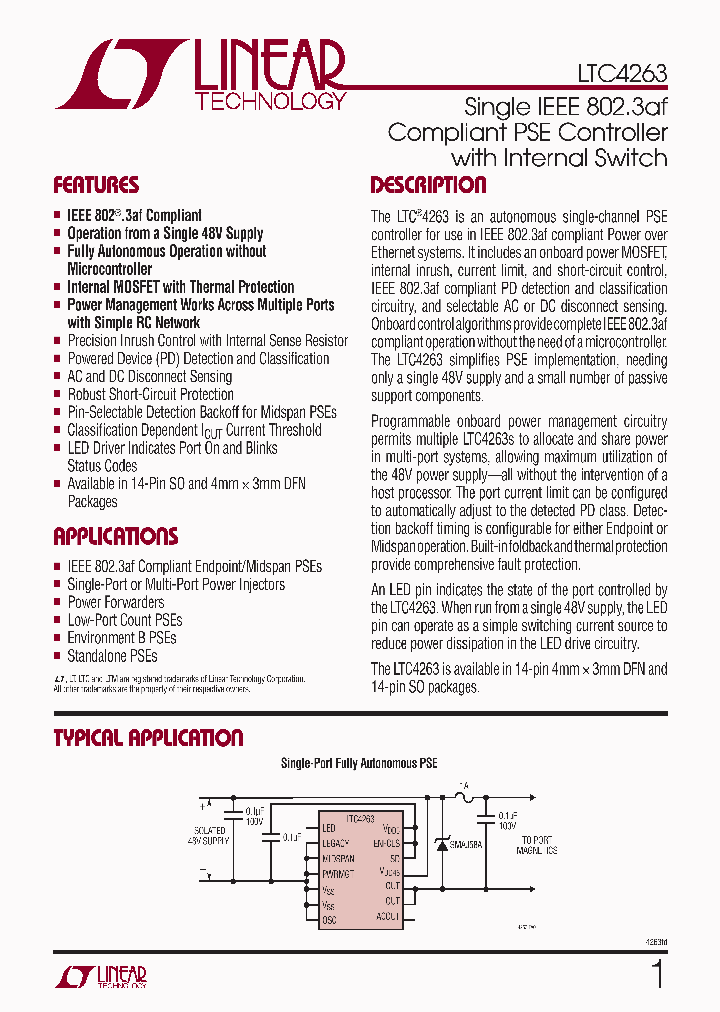 LTC4263_4549526.PDF Datasheet Download --- IC-ON-LINE