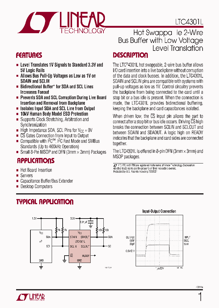 LTC4301LCDD_4312767.PDF Datasheet Download --- IC-ON-LINE