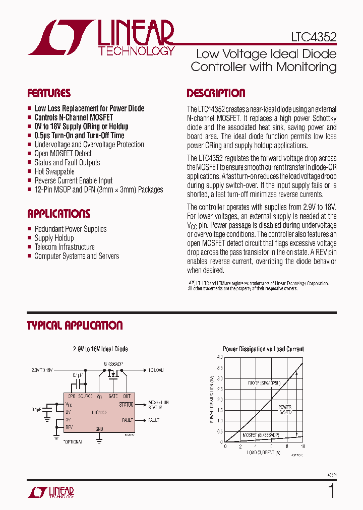 LTC4352_4317932.PDF Datasheet Download --- IC-ON-LINE