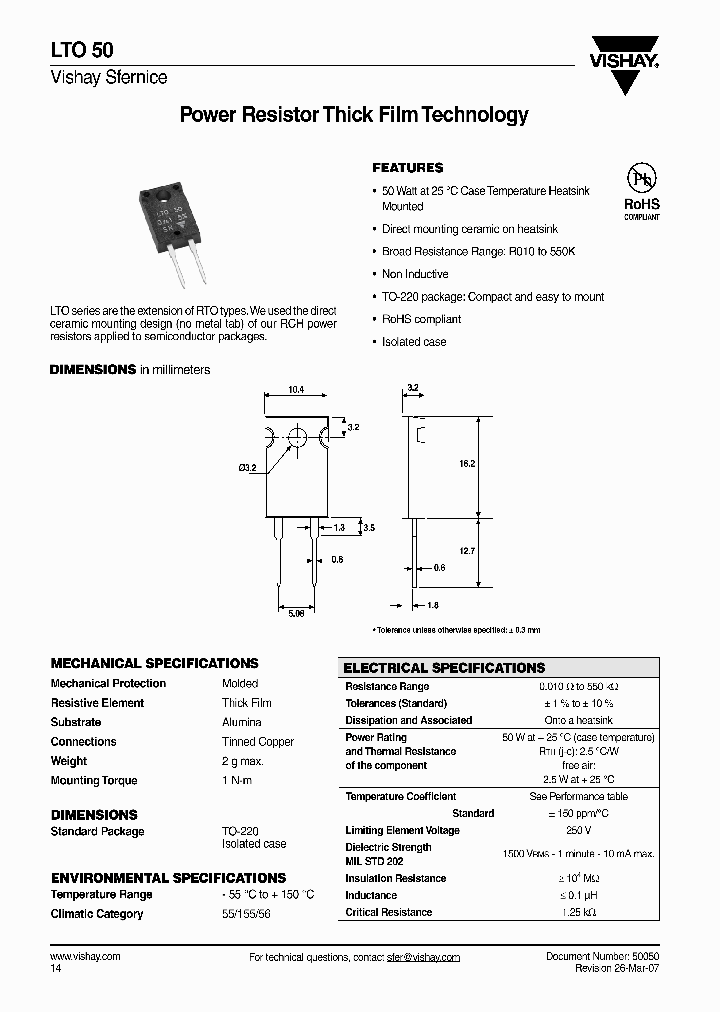 LTO50_4224320.PDF Datasheet Download --- IC-ON-LINE