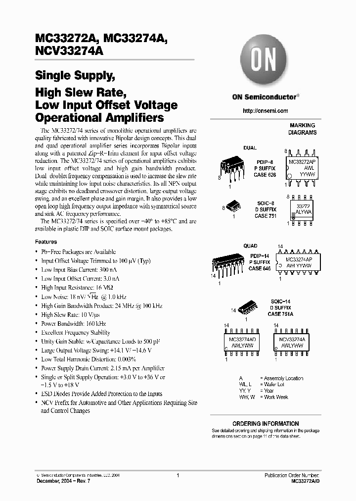 MC33272A04_4229652.PDF Datasheet Download --- IC-ON-LINE