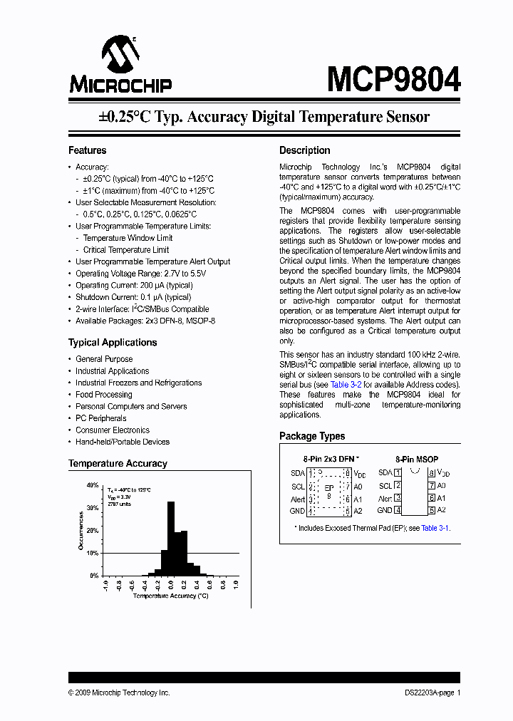 MCP9804-EMC_4555136.PDF Datasheet Download --- IC-ON-LINE