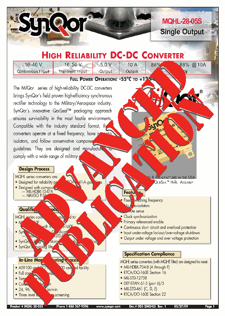 MQHL-28-05S-Y-ES_4858507.PDF Datasheet Download --- IC-ON-LINE