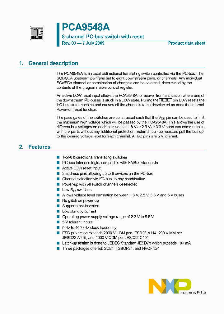 PCA9548A_4848138.PDF Datasheet Download --- IC-ON-LINE