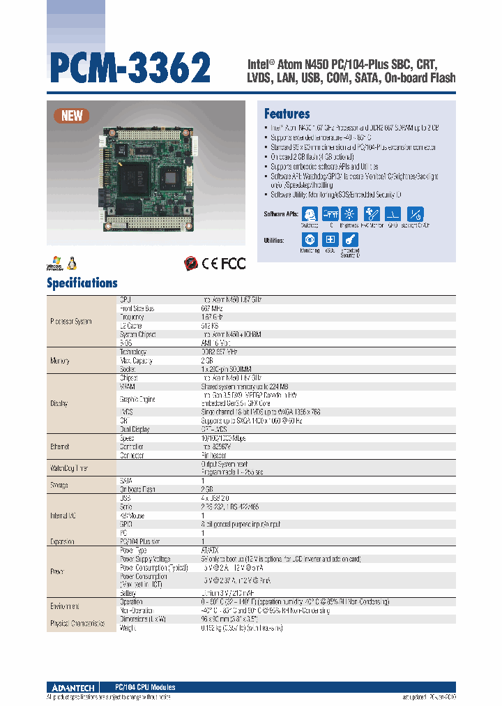 PCM-3362Z-1GS6A1E_4558569.PDF Datasheet Download --- IC-ON-LINE