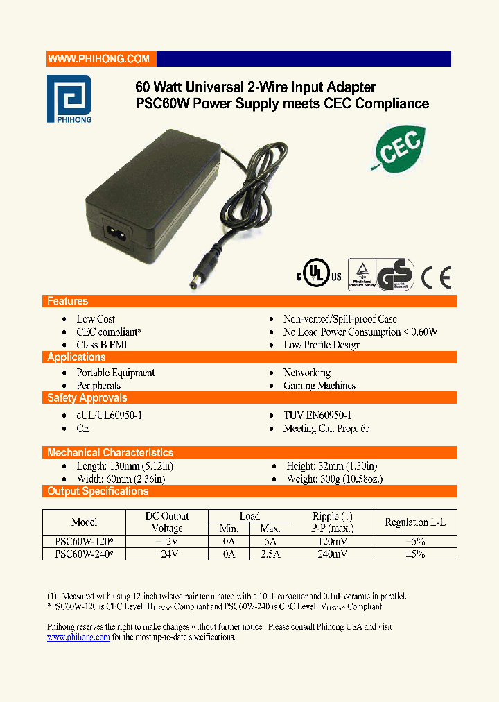 PSC60W-120_4440405.PDF Datasheet Download --- IC-ON-LINE