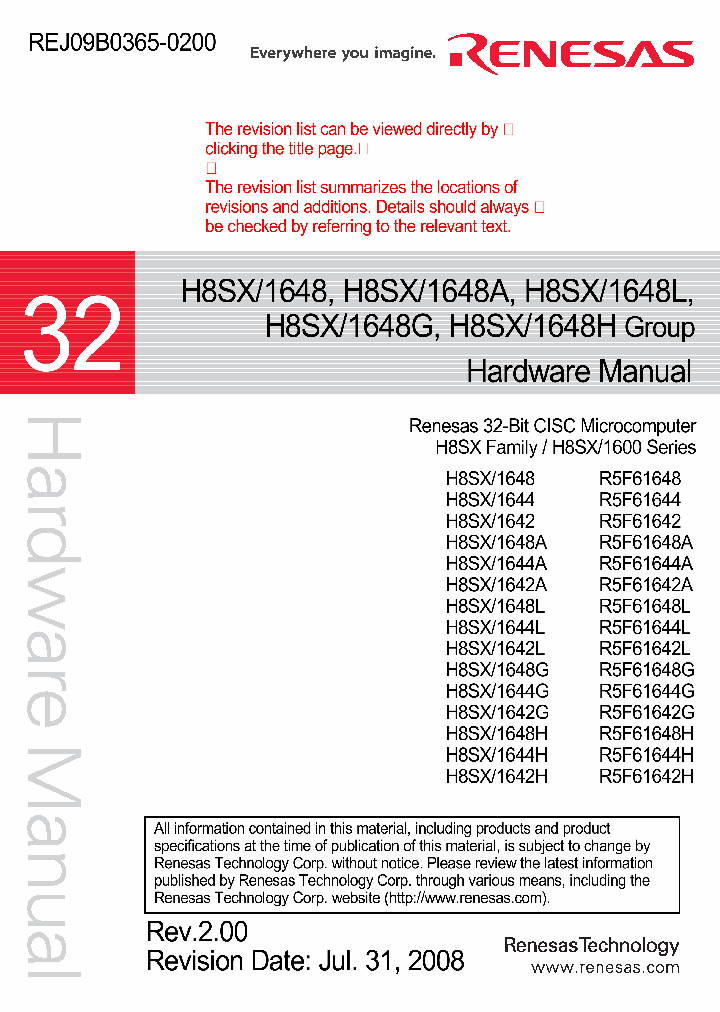 R5F61642_4256805.PDF Datasheet Download --- IC-ON-LINE