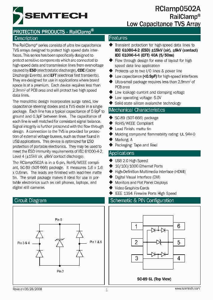 RCLAMP0502A_4267184.PDF Datasheet Download --- IC-ON-LINE