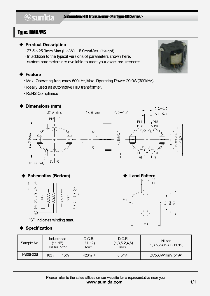 RM8_4200293.PDF Datasheet Download --- IC-ON-LINE