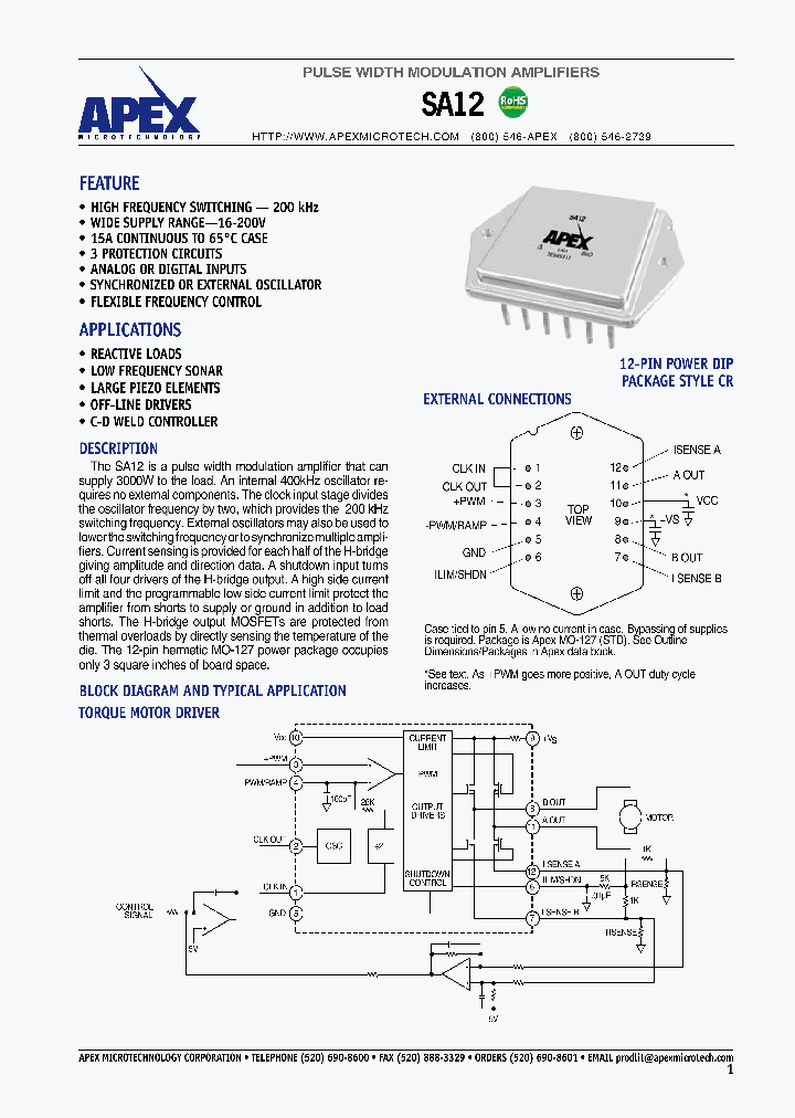 SA12_4341649.PDF Datasheet Download --- IC-ON-LINE