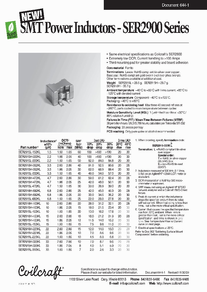 SER2918H-682KL_4574753.PDF Datasheet Download --- IC-ON-LINE